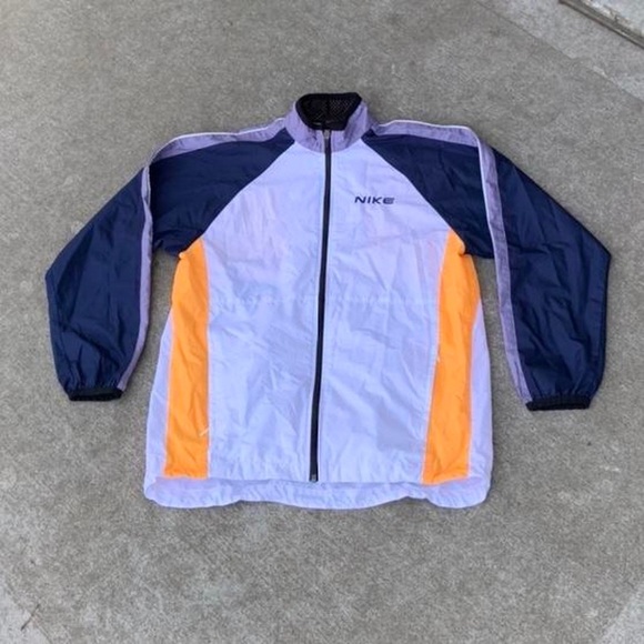 Nike | Jackets & Coats | Vintage Nike Colorblock Full Zip Windbreaker ...